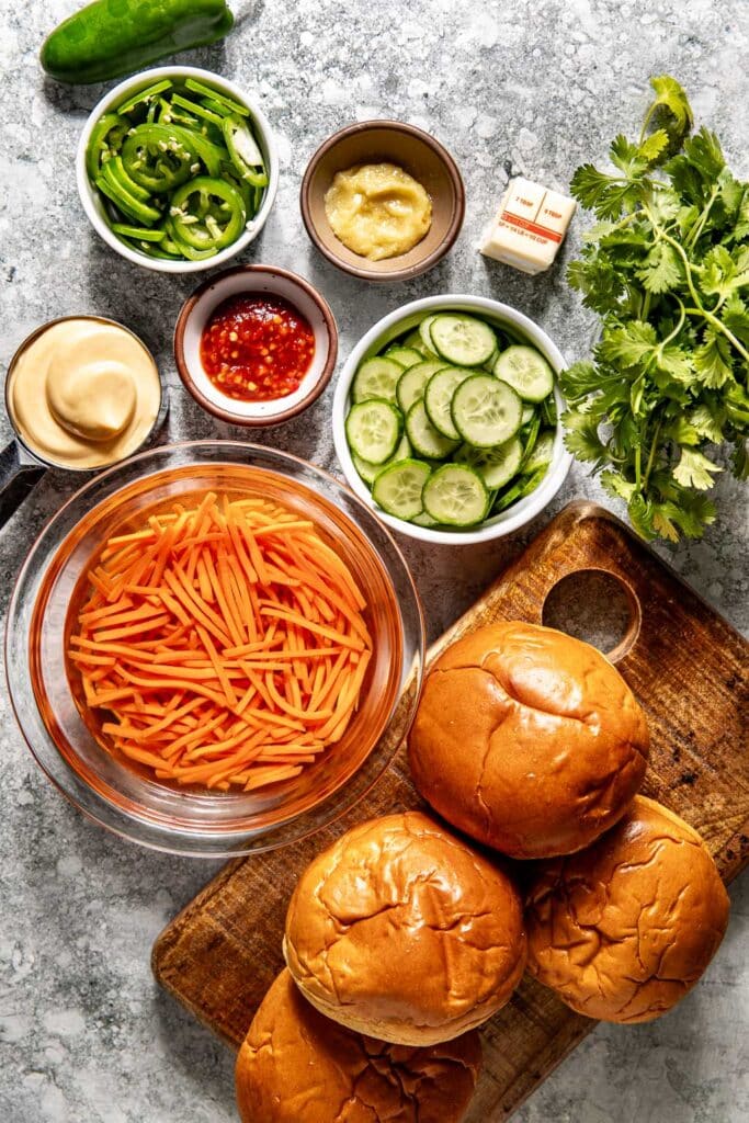 Grilled Pork Banh Mi Sandwiches (+ Homemade Marinade!) | So Much Food