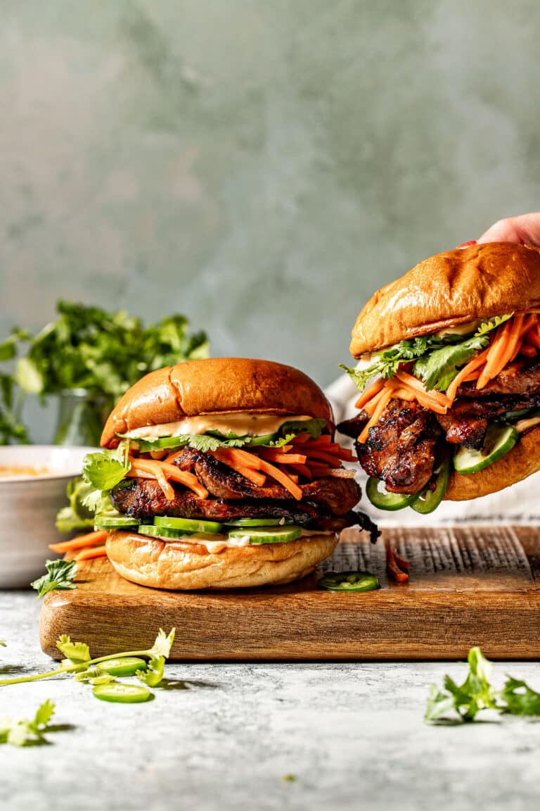 Grilled Pork Banh Mi Sandwiches (+ Homemade Marinade!) | So Much Food