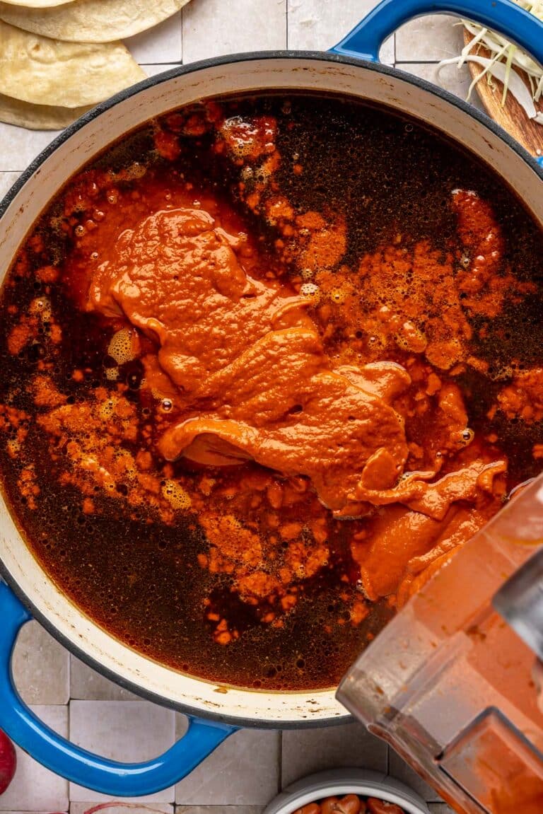 Red Chicken Pozole (Pozole Rojo con Pollo) | So Much Food