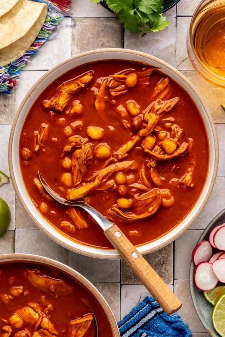 Red Chicken Pozole (Pozole Rojo con Pollo) | So Much Food