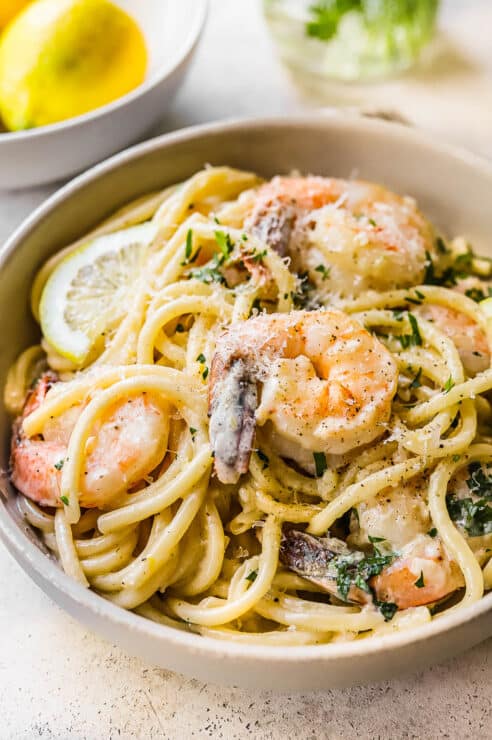 Pasta al Limone with Shrimp | So Much Food