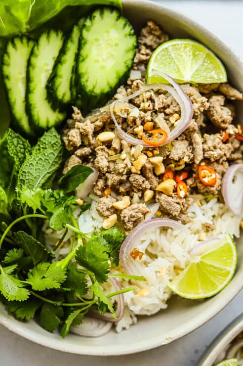Chicken Larb (Thai Larb Gai) | So Much Food