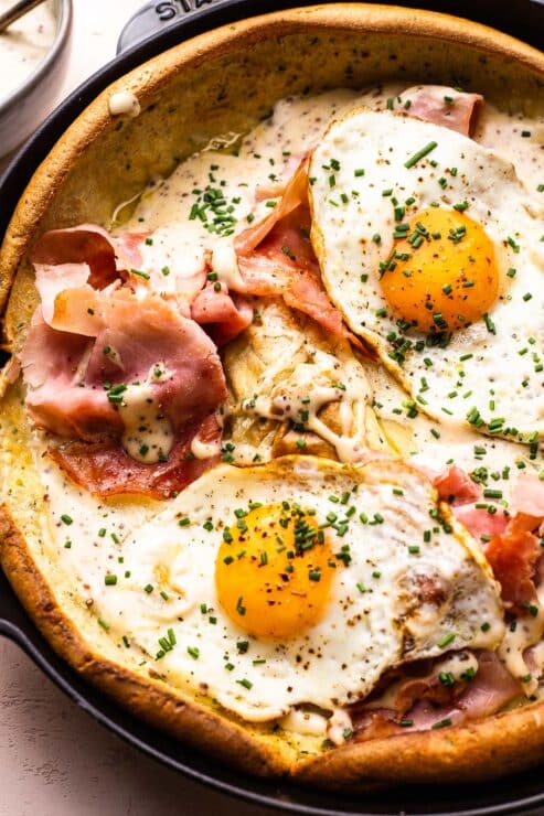 Ham and Cheese Dutch Baby | So Much Food