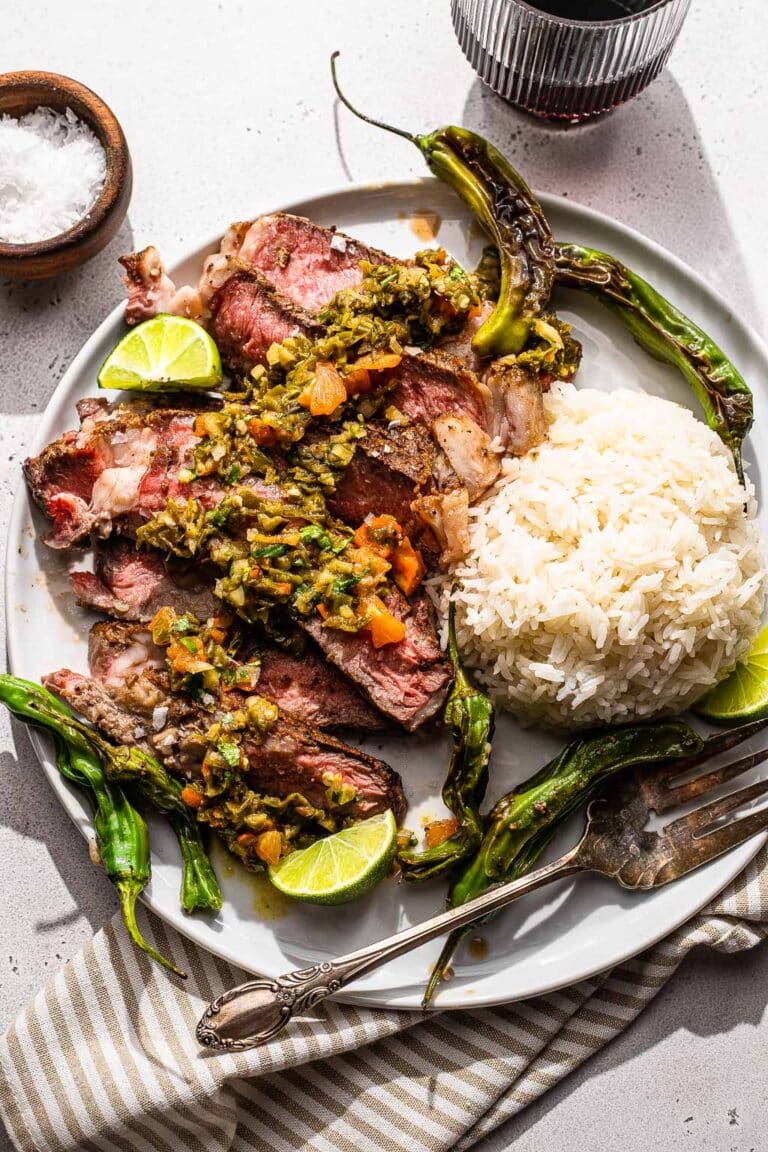 Grilled Ribeye with Shishito Salsa | So Much Food