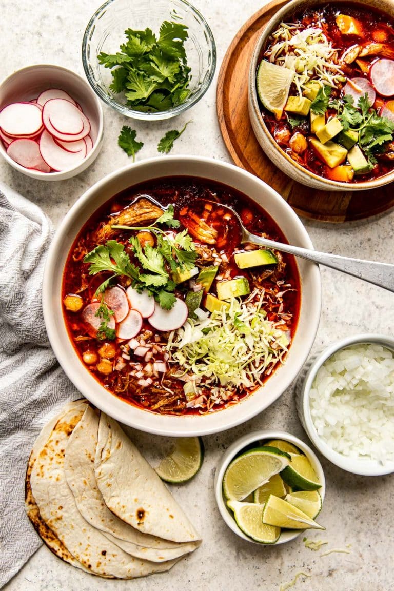 Pork Pozole Rojo (Authentic Pork & Hominy Soup) | So Much Food