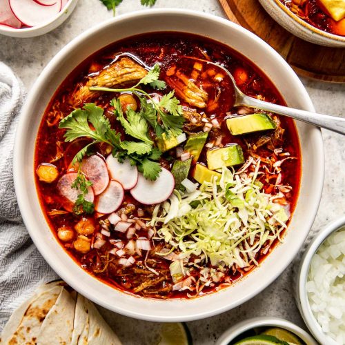 Pork Pozole Rojo (Authentic Pork & Hominy Soup) | So Much Food