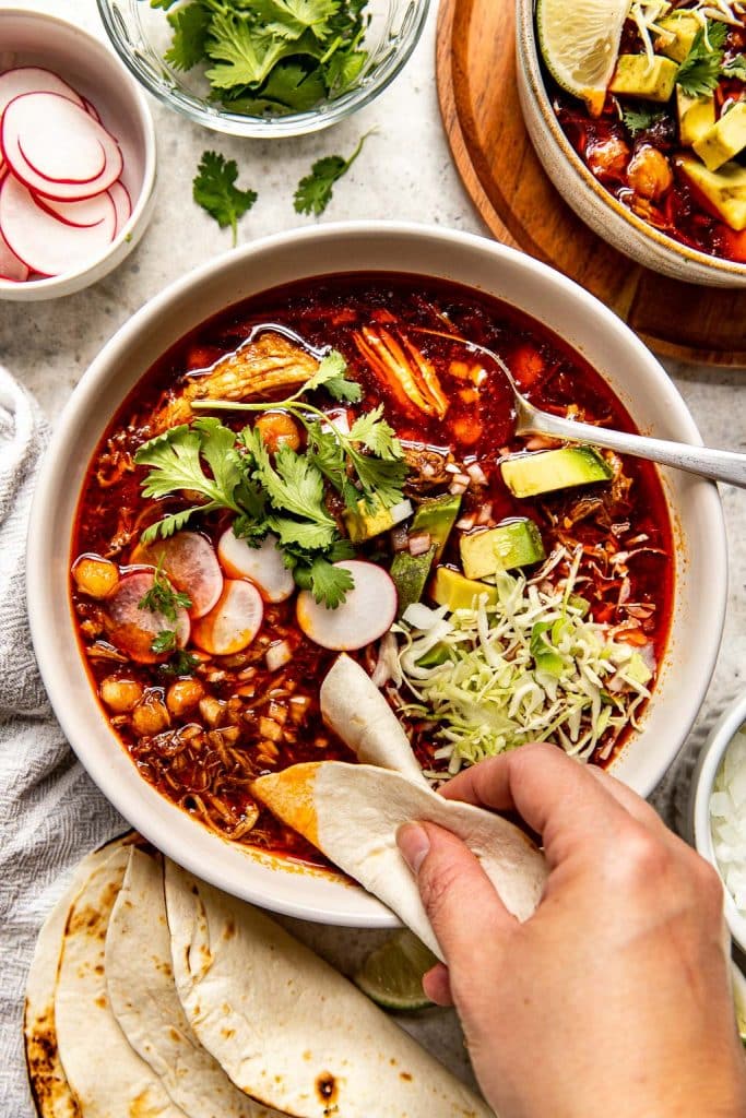 Pork Pozole Rojo (Authentic Pork & Hominy Soup) | So Much Food
