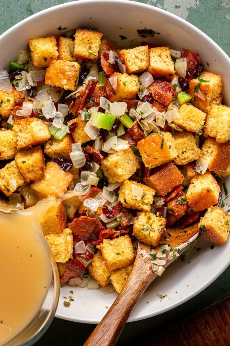 Cornbread Stuffing with Bacon | So Much Food