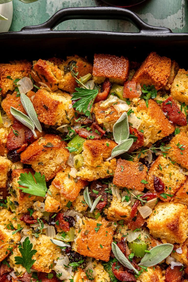 Cornbread Stuffing with Bacon | So Much Food