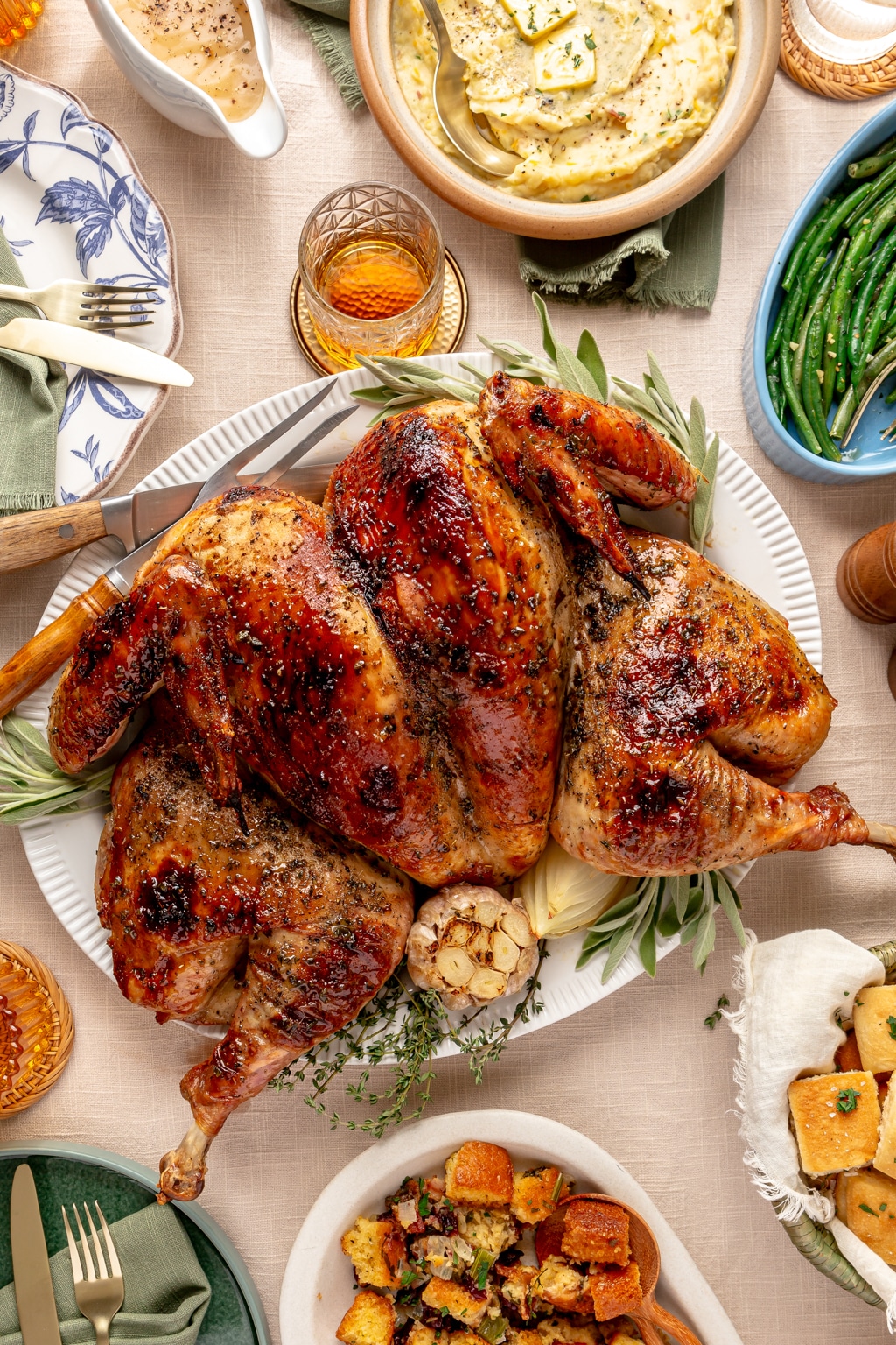 Maple-Bourbon Glazed Turkey | So Much Food