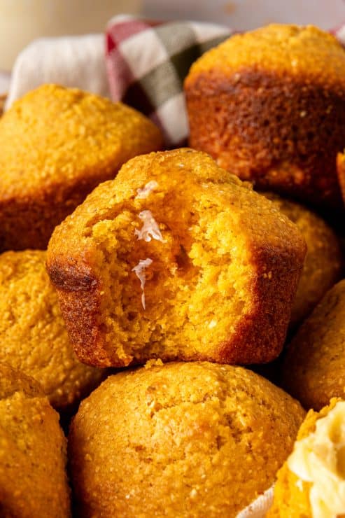 Pumpkin Cornbread Muffins | So Much Food
