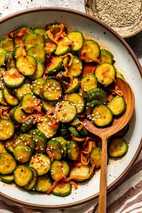Korean-Style Gochujang Cucumber Salad | So Much Food