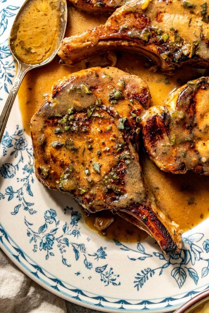 Pan-Seared Cider Pork Chops | So Much Food