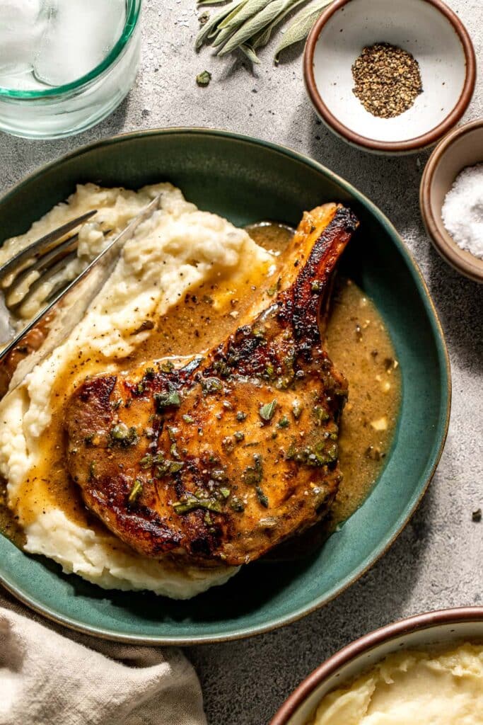 Pan-Seared Cider Pork Chops | So Much Food