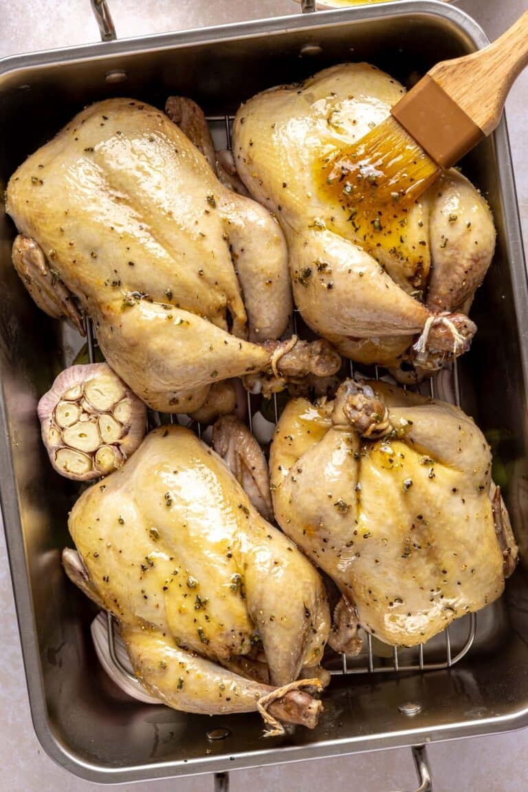 Jenny’s Tip: Set the Cornish game hens out on the counter about an hour ...