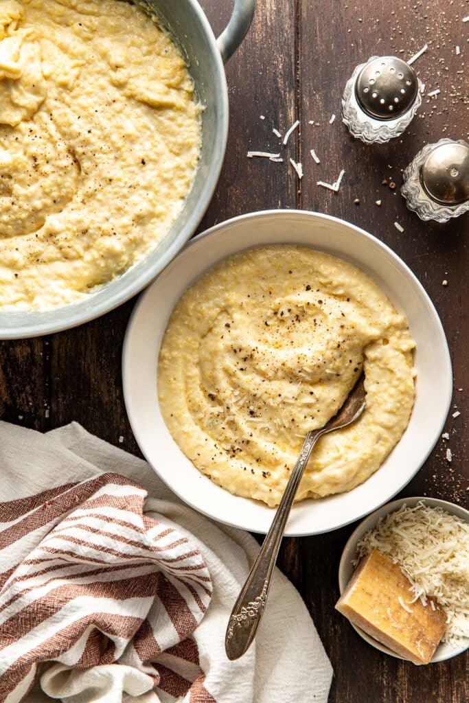 The best thing about this ultra cheesy polenta is that it’s so ...